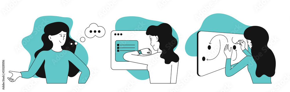 Time management vector concept illustration. Business control and ...