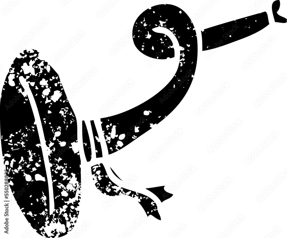 line drawing cartoon curled horn instrument Stock Vector | Adobe Stock