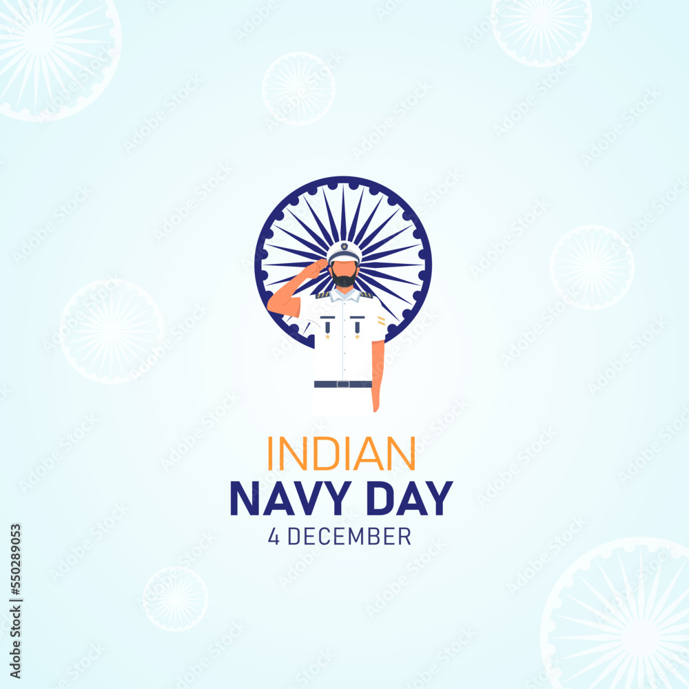 Indian Navy Day. Indian Navy Day poster, banner.4th December. Vector ...