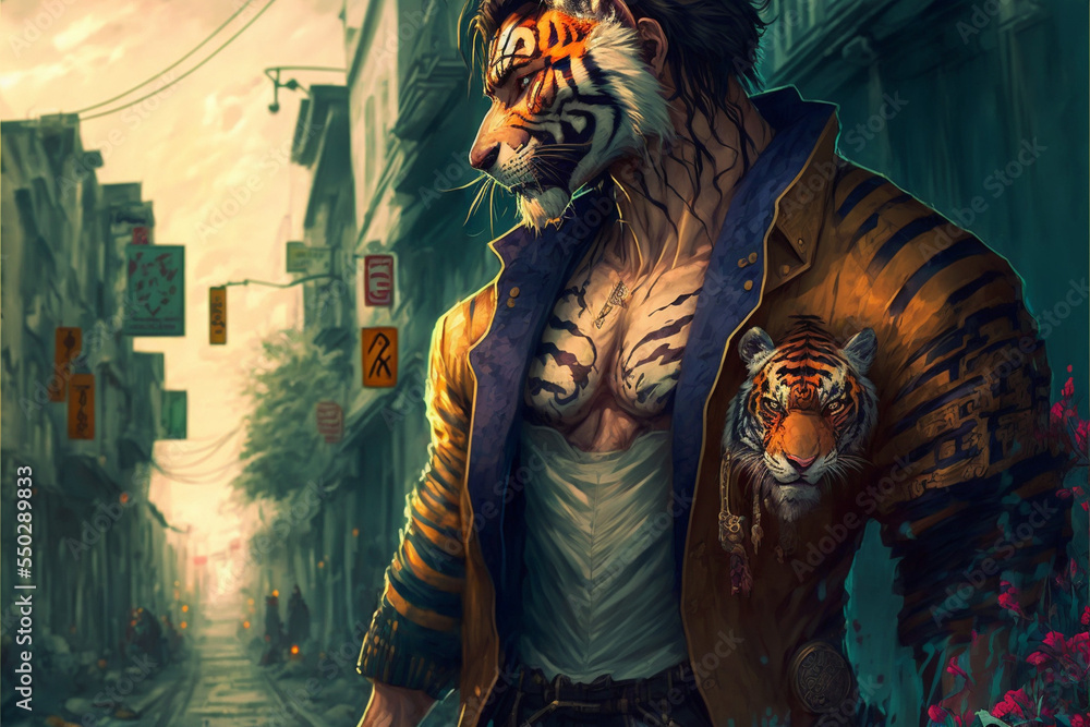 Anthropomorphic Tiger