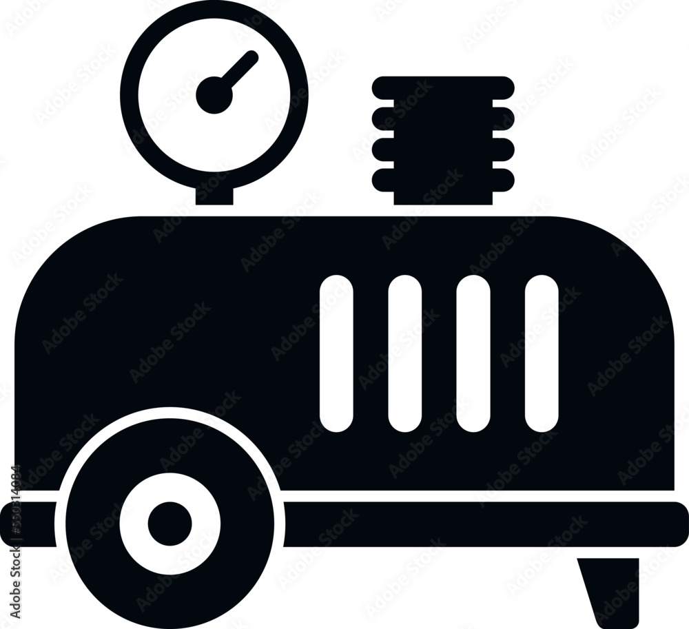 Rotary compressor icon simple vector. Air machine. Pressure tank Stock ...