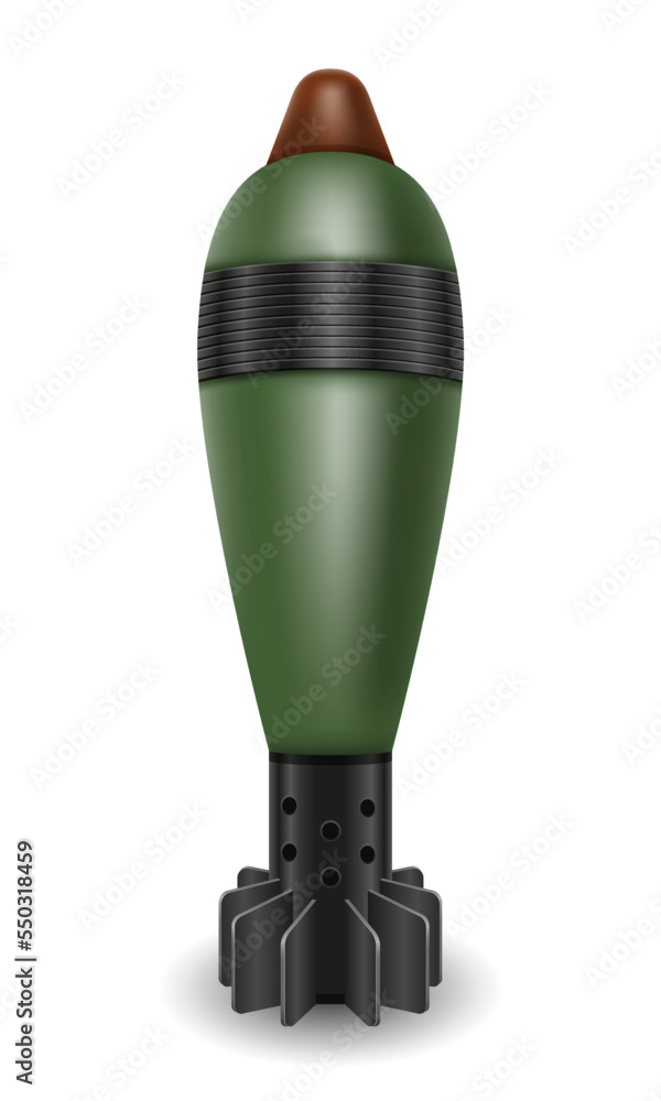 mortar military mine bomb vector illustration Stock Vector | Adobe Stock