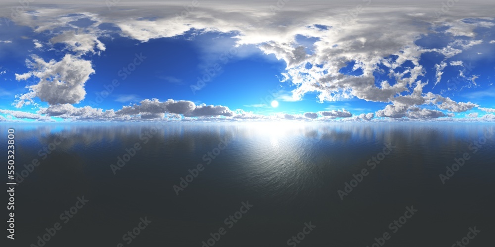 sea panorama, HDRI, environment map , Round panorama, spherical ...
