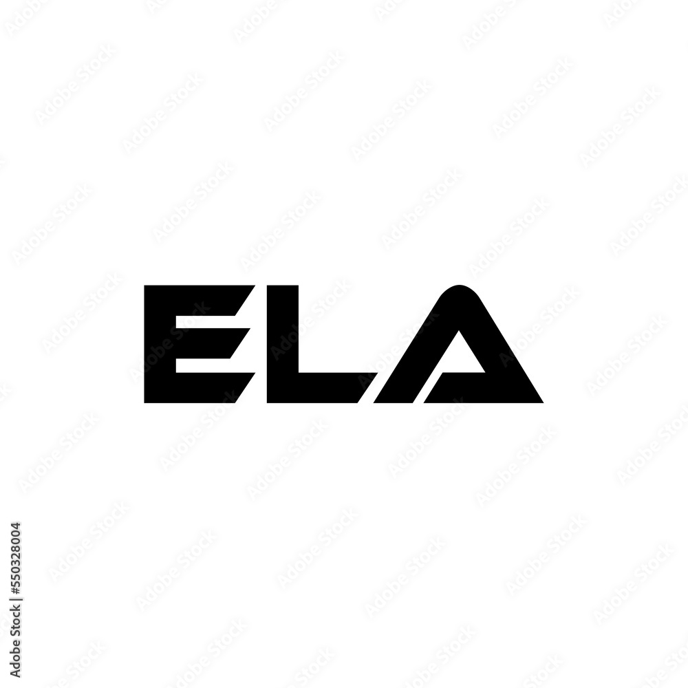 ELA letter logo design with white background in illustrator, vector ...