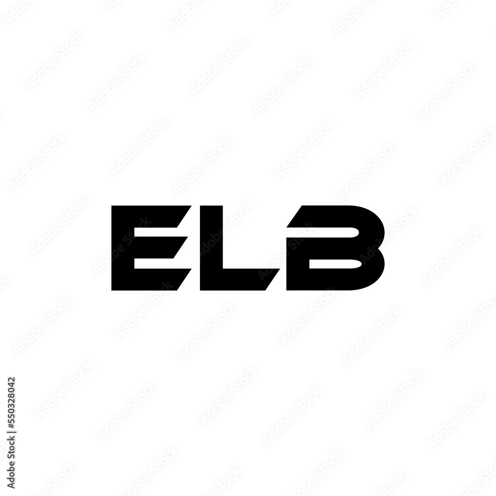 ELB letter logo design with white background in illustrator, vector ...