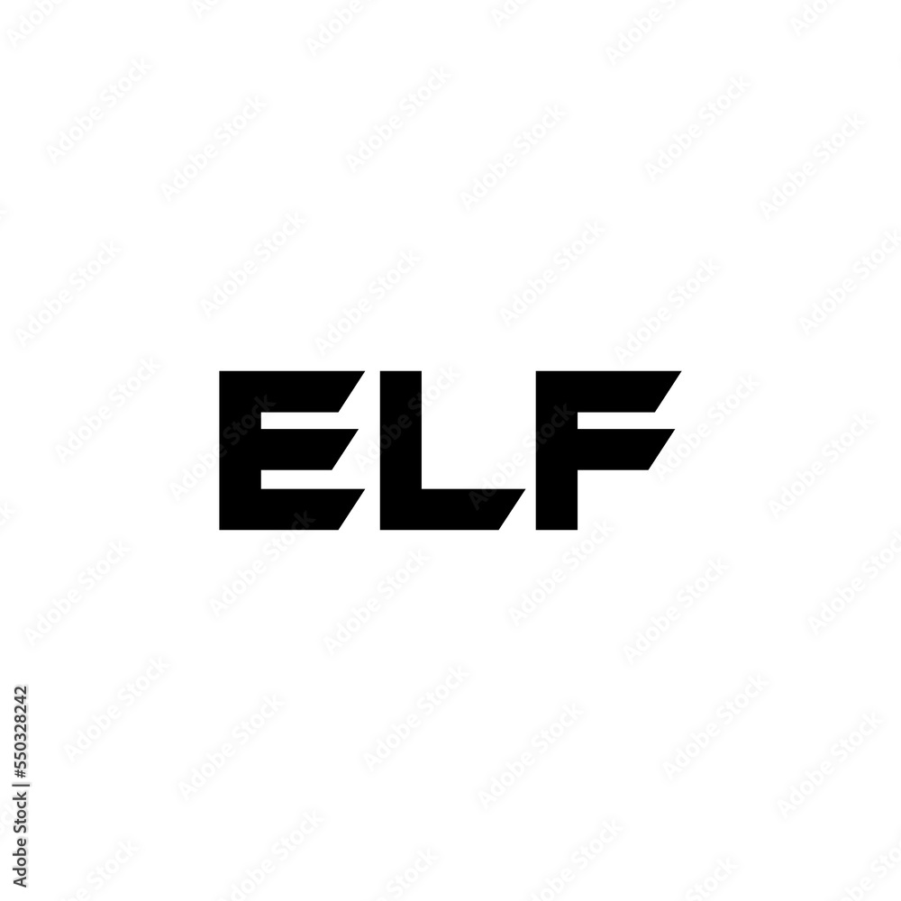 ELF letter logo design with white background in illustrator, vector ...