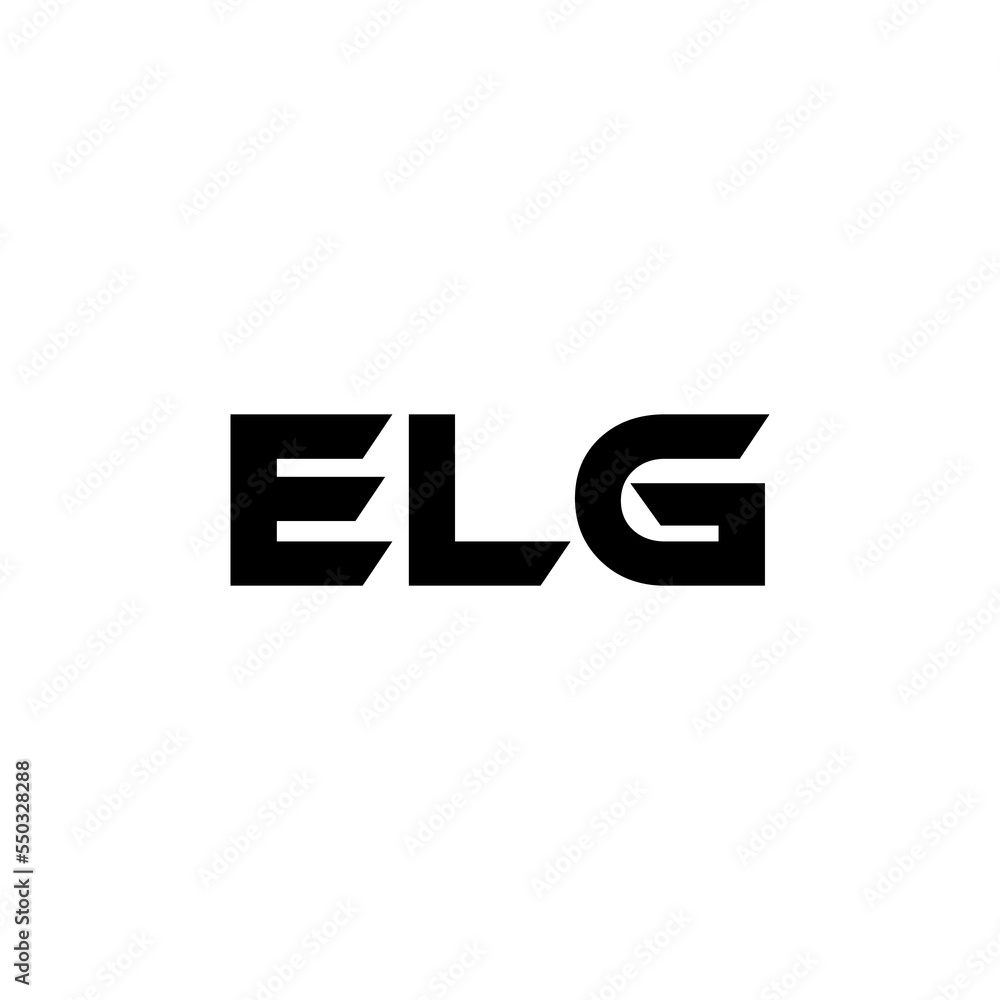 Vecteur Stock ELG letter logo design with white background in ...