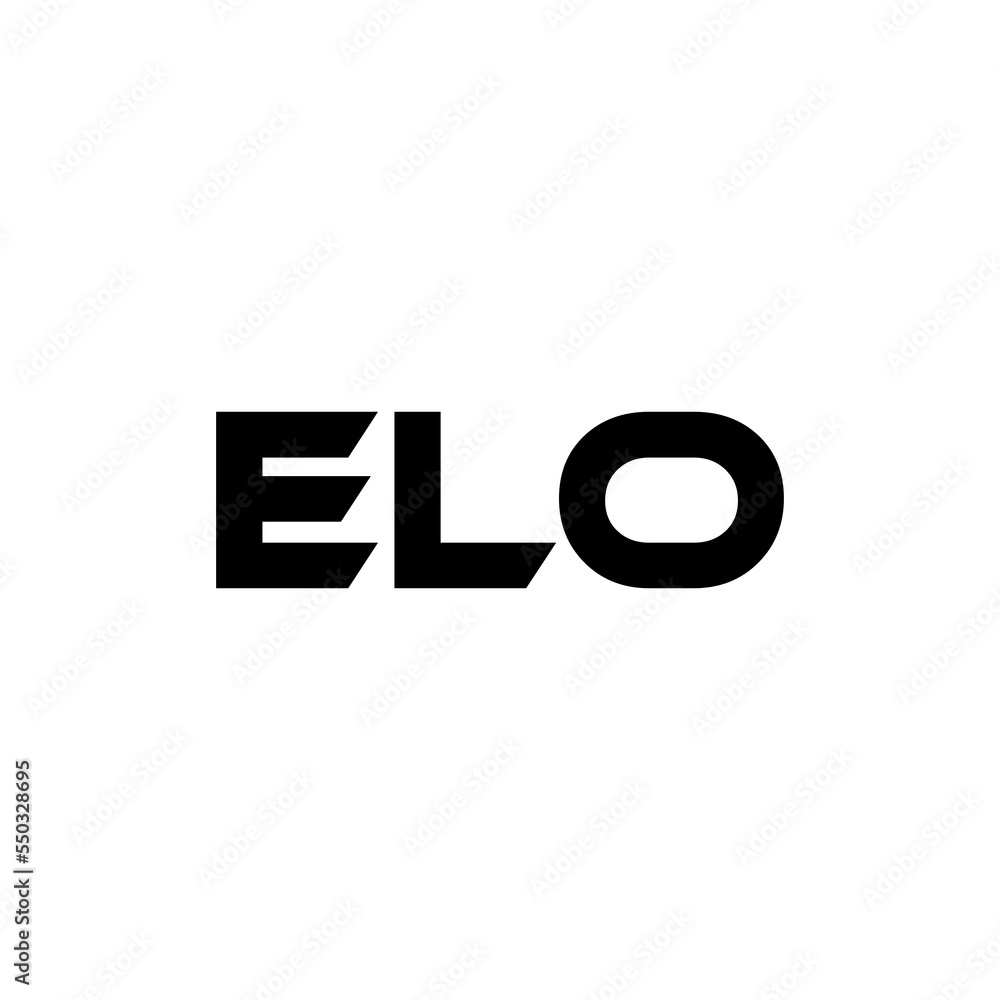ELO letter logo design with white background in illustrator, vector ...