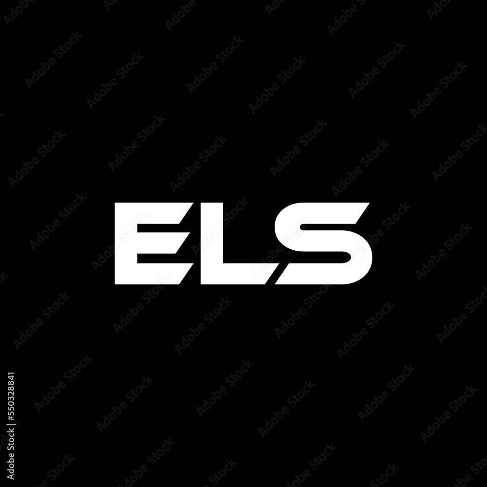 ELS letter logo design with black background in illustrator, vector ...