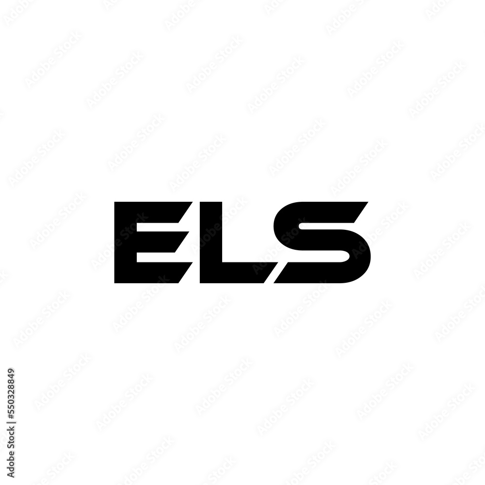 ELS letter logo design with white background in illustrator, vector ...