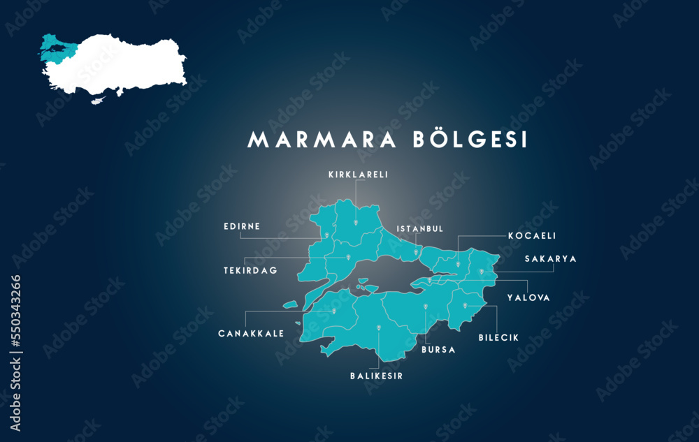 Turkey Marmara Map