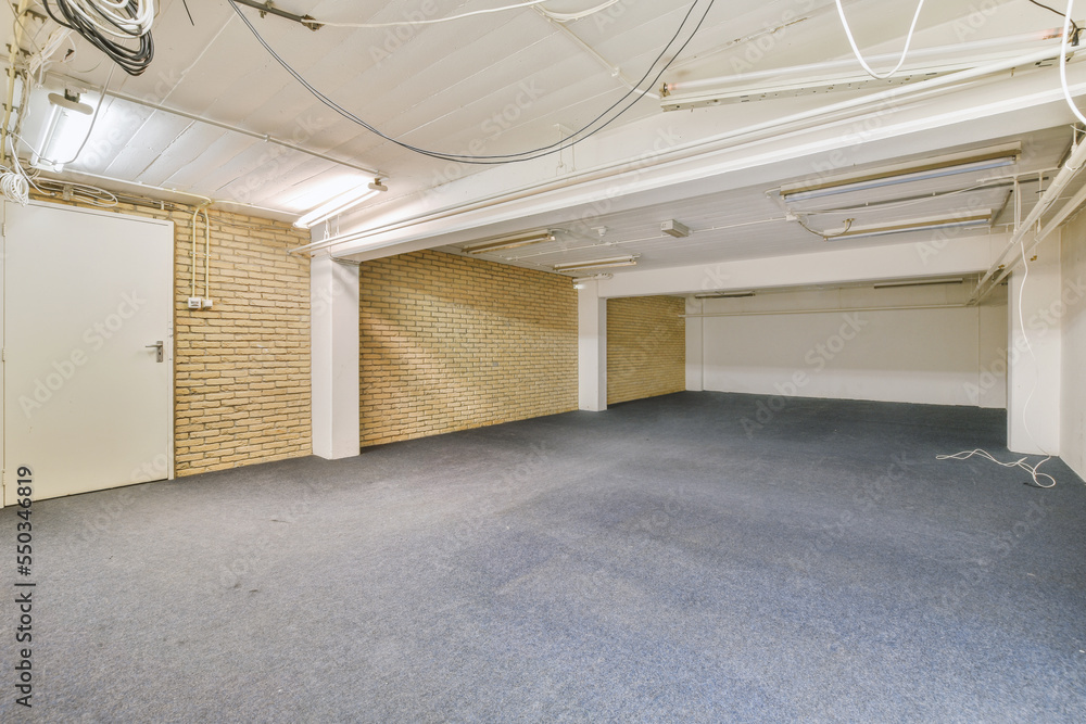 Spacious empty room basement Stock Photo | Adobe Stock