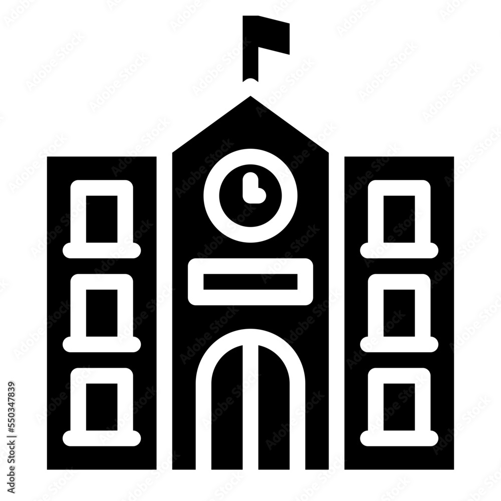 school building education study icon Stock Vector | Adobe Stock