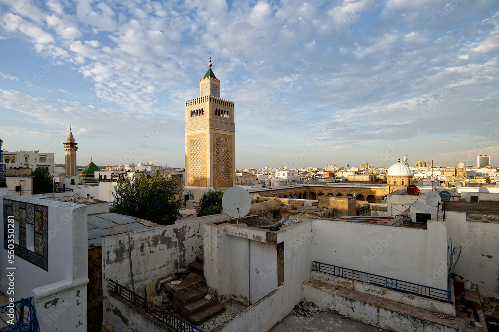 View of the Old Medina of Tunis, Unesco. Around 700 monuments ...