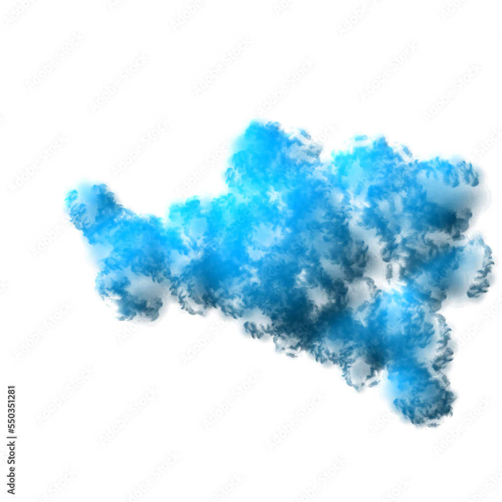 realistic blue smoke element transparent background. blue cloud Stock ...
