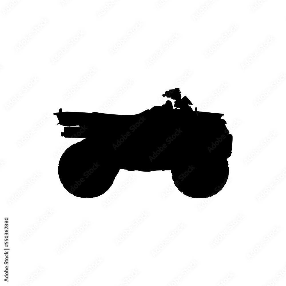 Ride quad bike icon. Simple style outdoor sports poster background ...