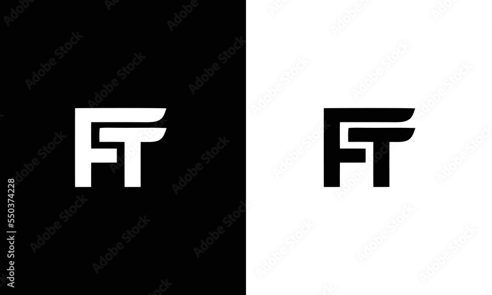 Initial letter FT minimalist art logo vector Stock Vector | Adobe Stock