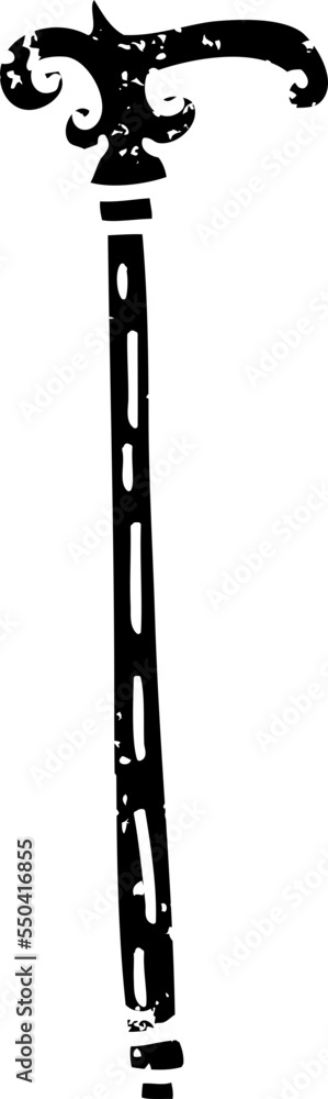 line drawing cartoon fancy walking stick Stock Vector | Adobe Stock