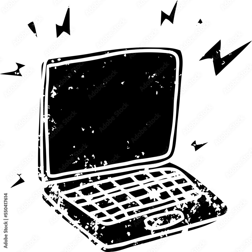 cartoon laptop computer Stock Vector | Adobe Stock