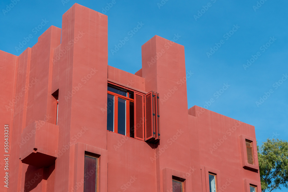 Calpe, Alicante, Spain 11 27 2022 Facade with open window on exterior ...