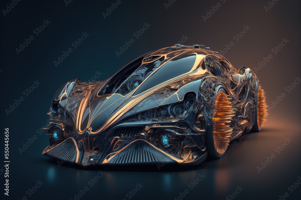 Futuristic car concept art Stock-Illustration | Adobe Stock