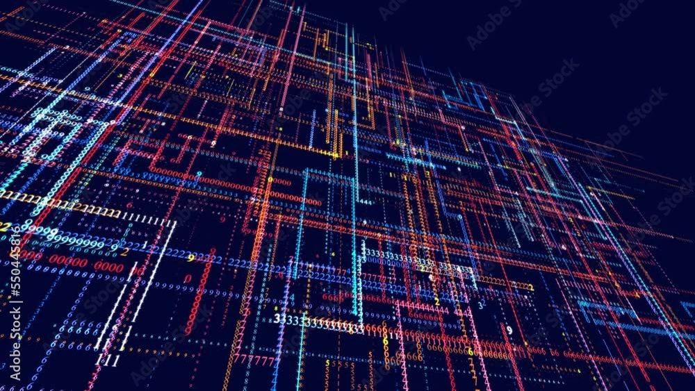 glow particles form lines. Info concept lines and nodes, ai ...