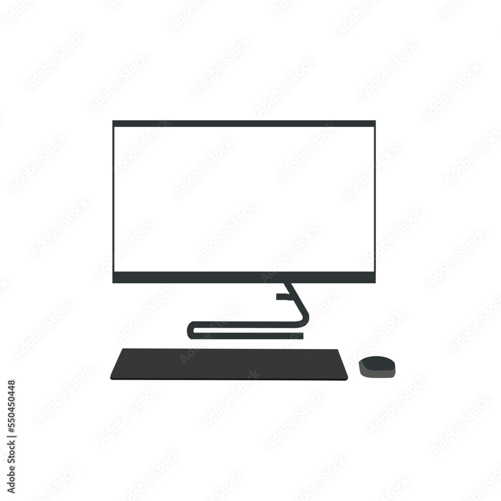 computer monitor. All in one computer vector, Technology icon. desktop PCs. Monitors. Wireless ...