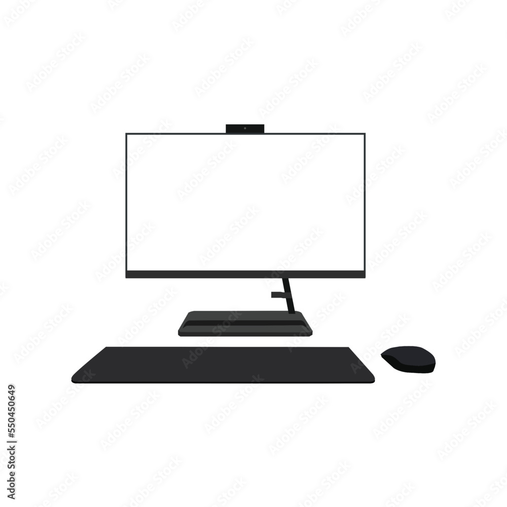 All in one computer vector, Technology icon. desktop PCs. Monitors ...