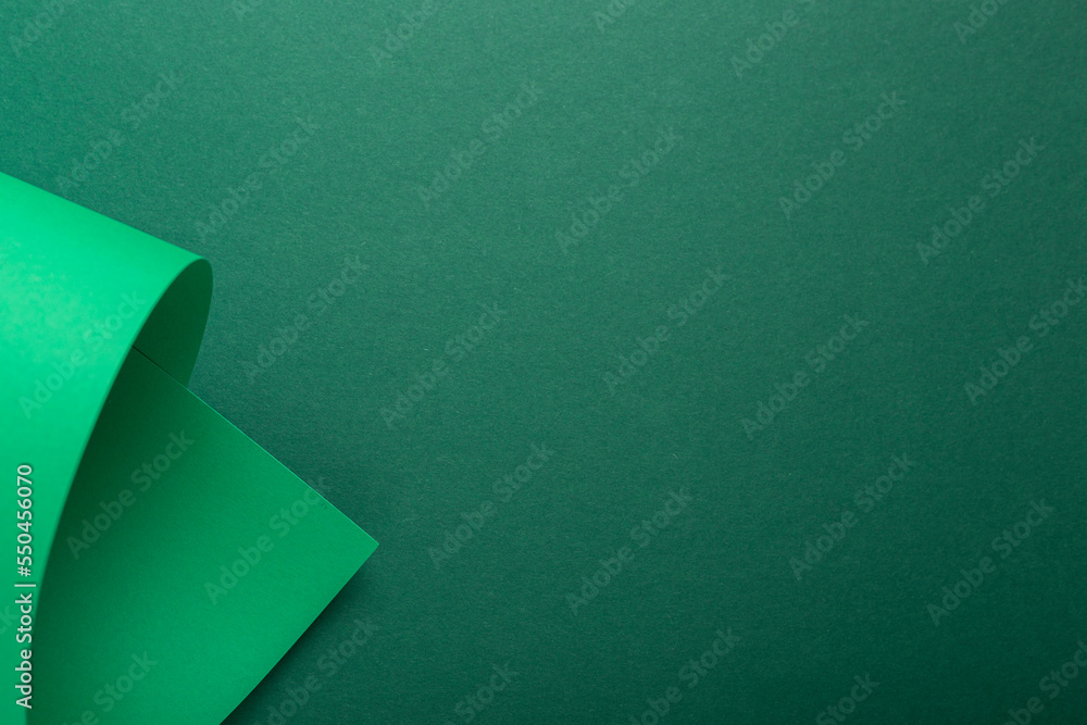 Poster Design background of folded curl from green cardboard – Wall Art ...
