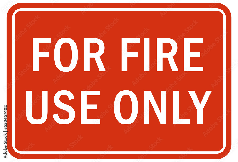 Fire extinguisher instruction sign and labels for fire use only Stock ...