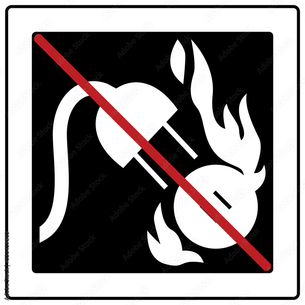 Fire classification sign and label class C fire electrical picture ...