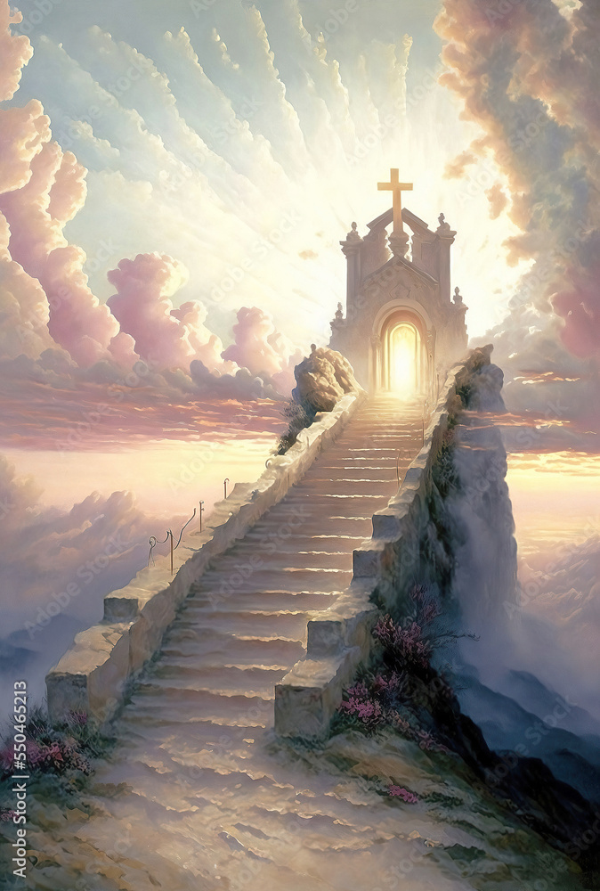 Stairway to heaven illustration art spiritual background artwork ...