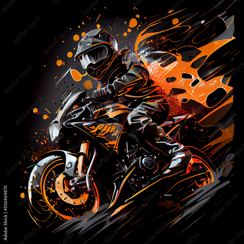 Motocrocrods, Motorcycle, Motorbike, cartoon, illustration Stock ...