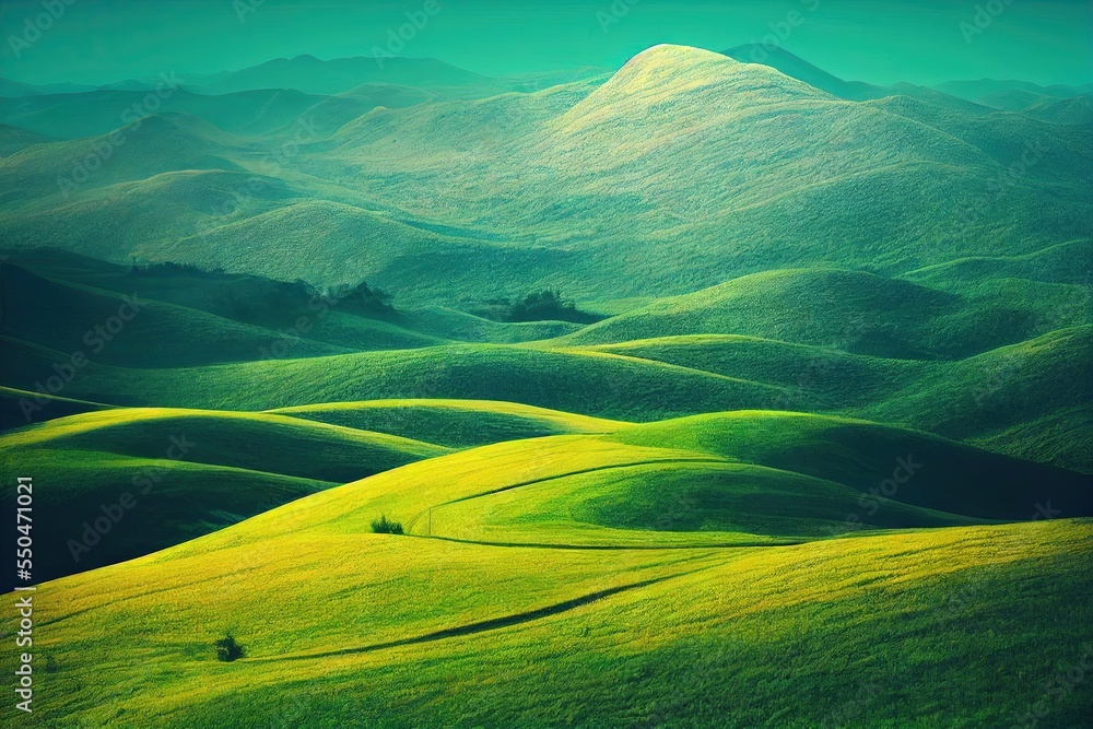 Green Rolling Hills Wallpaper