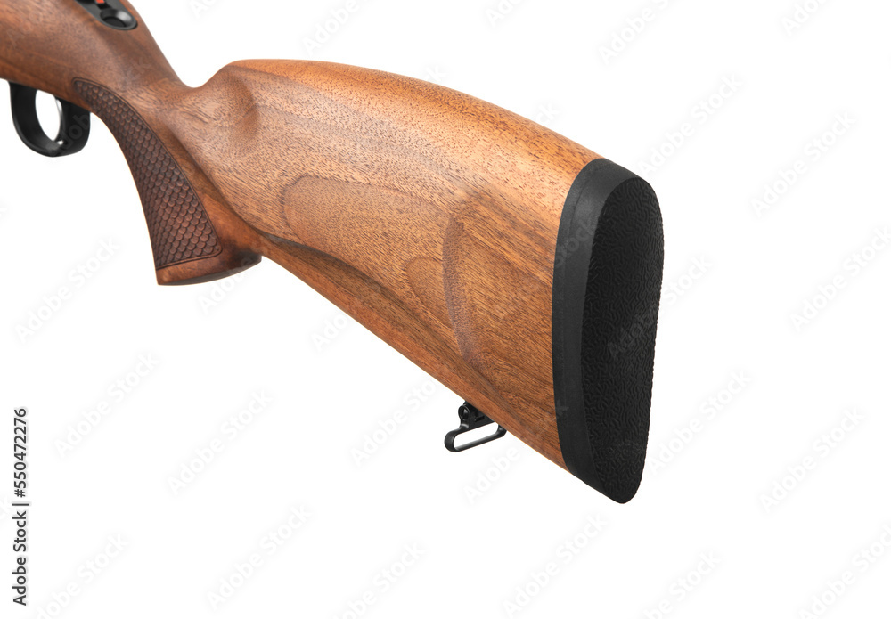 Modern bolt-action carbine with a wooden stock. Weapons for sports ...