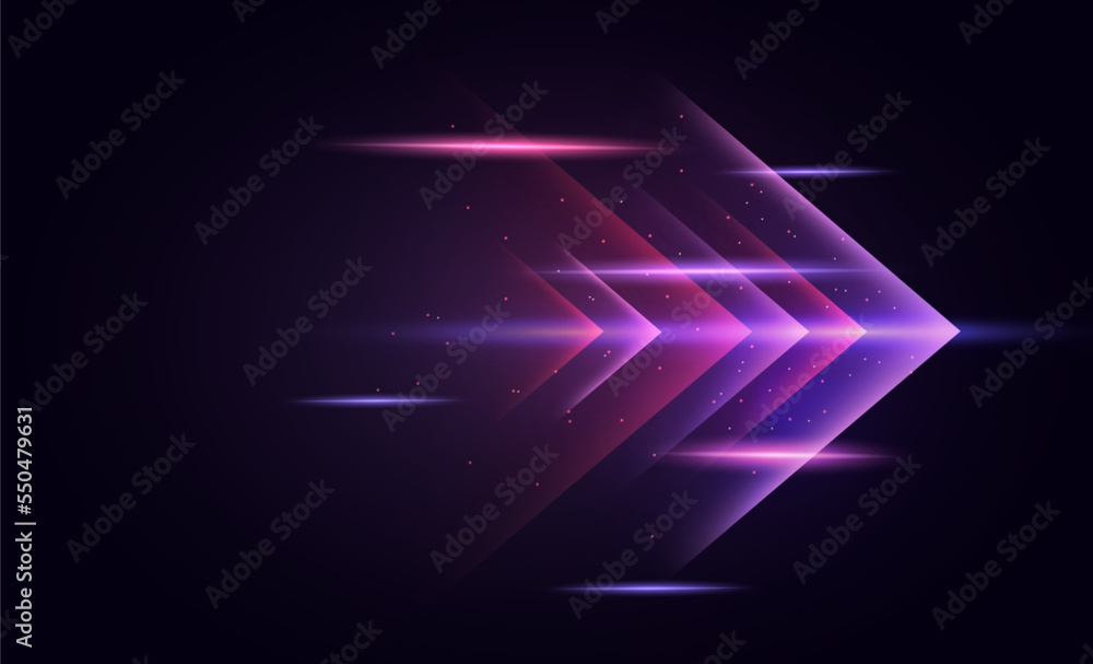 Abstract modern hight speed light arrow line technology effect. Modern ...