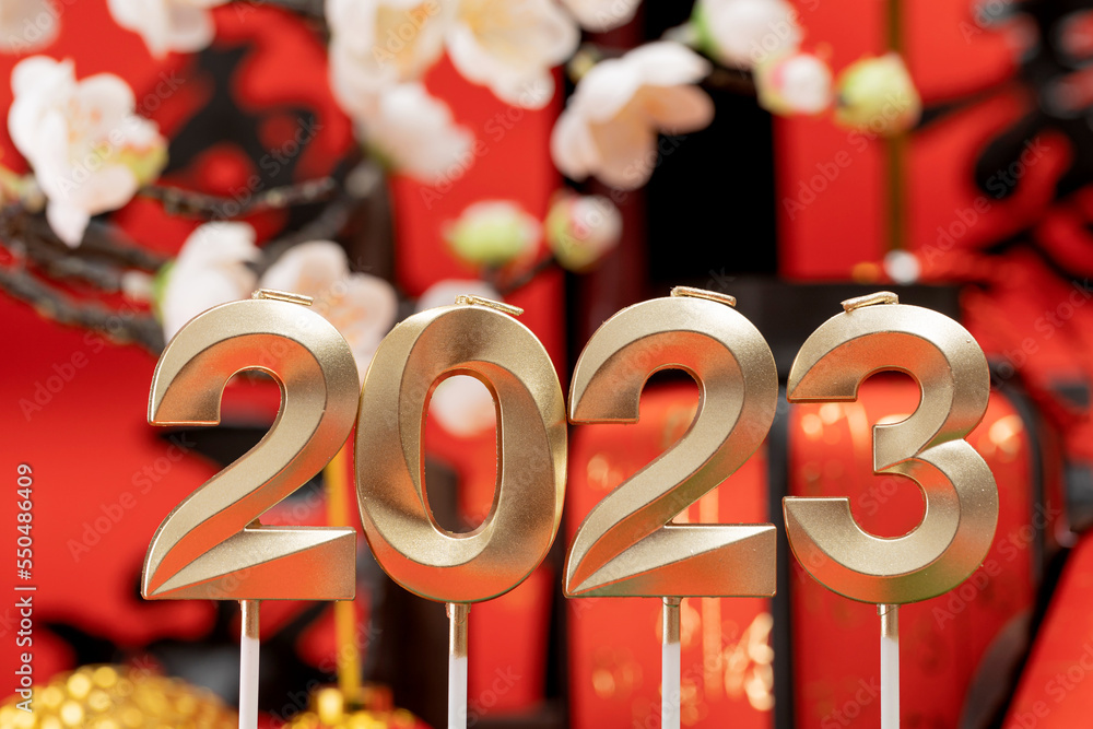 The number 2023 symbolizes the coming year 2023 Stock Photo | Adobe Stock