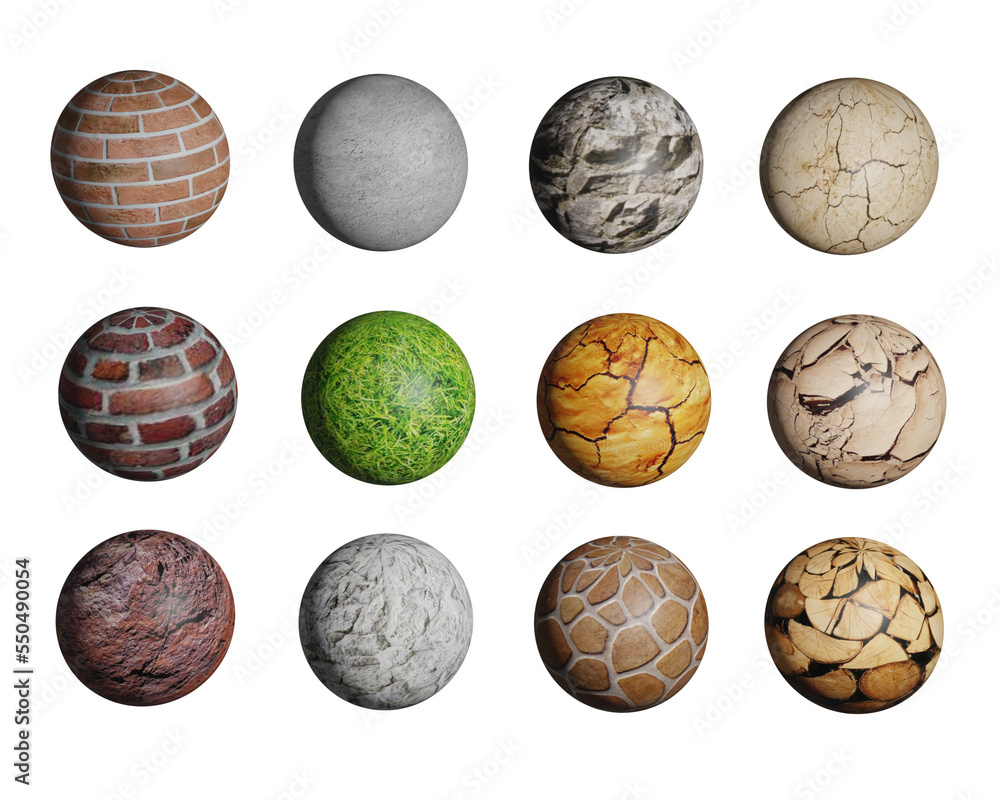 PNG sphere set of material textures Stock Illustration | Adobe Stock