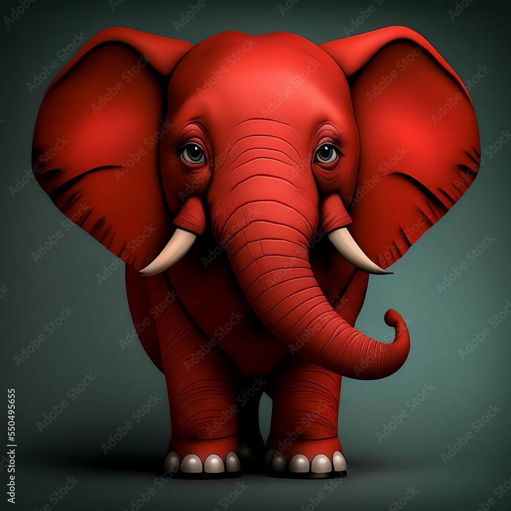 Cartoon Red Elephant | Republican Party USA Politics Voting Election ...