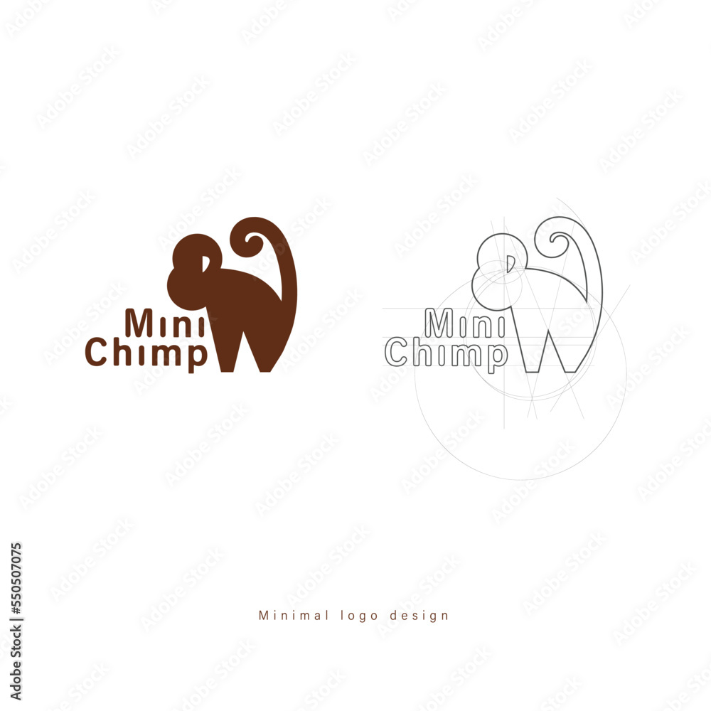 ape logo in minimal style Stock Vector | Adobe Stock