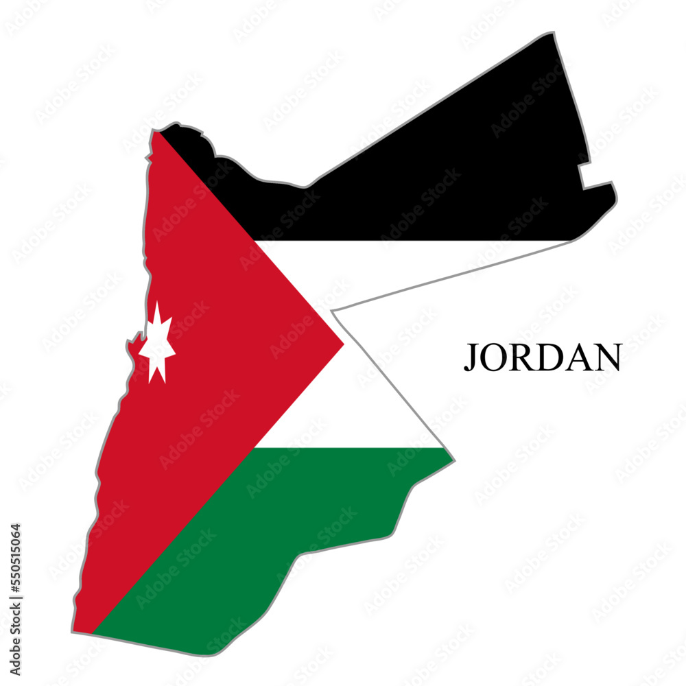 Jordan map vector illustration. Global economy. Famous country. Middle ...