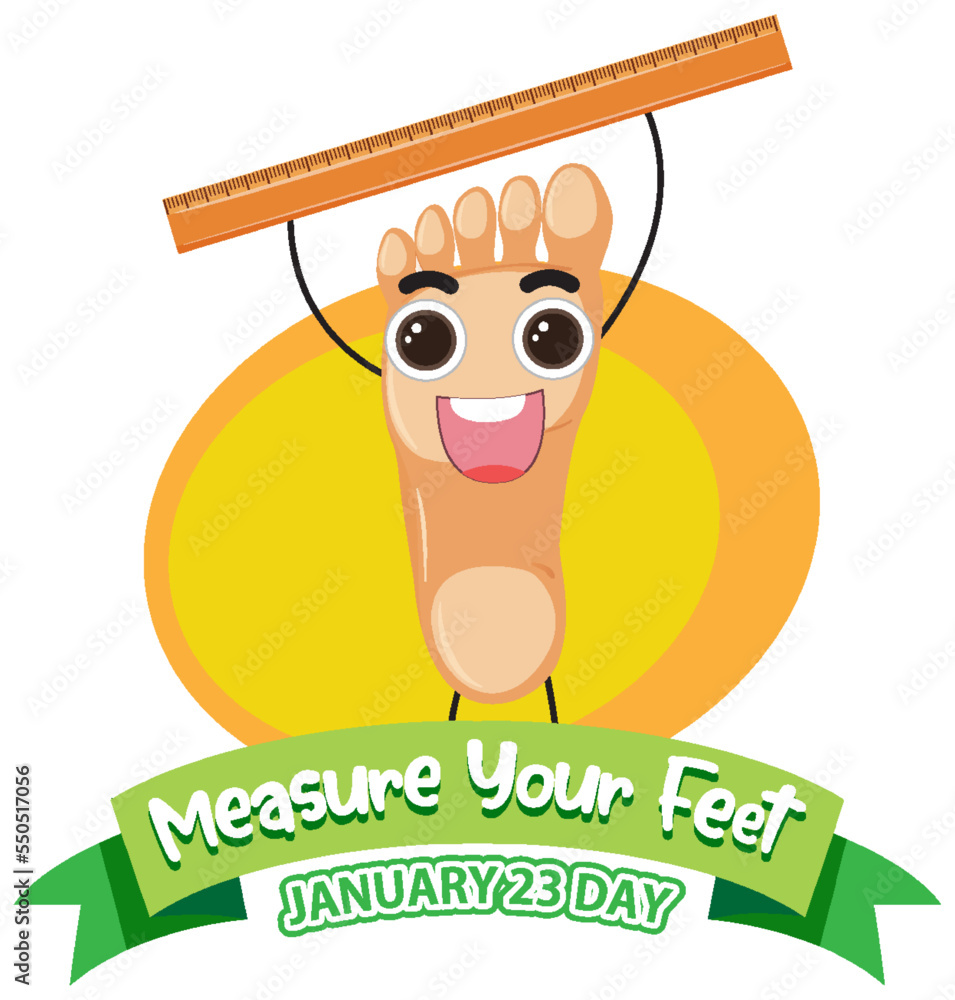 Measure your feet day banner design Stock Vector | Adobe Stock