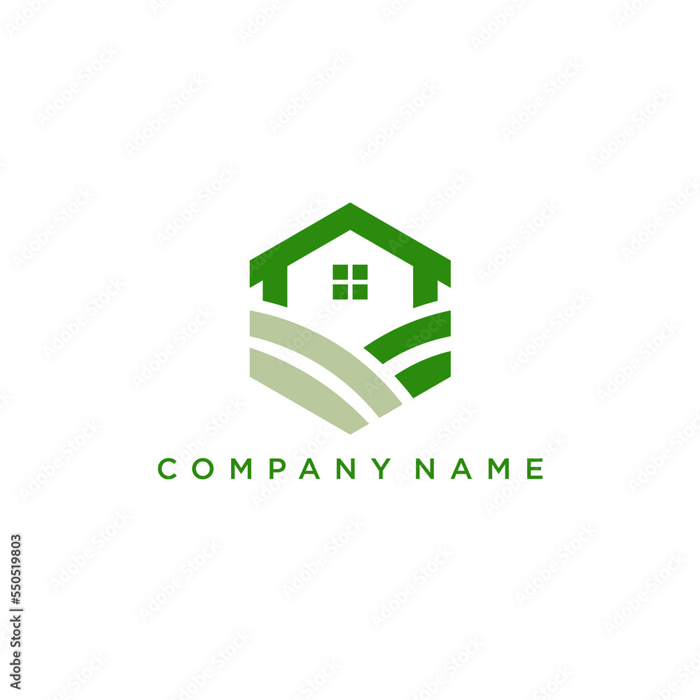Premium Vector. Modern home land agriculture logo, farm house logo ...
