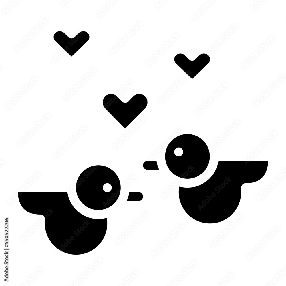 bird love couple wedding icon Stock Vector | Adobe Stock