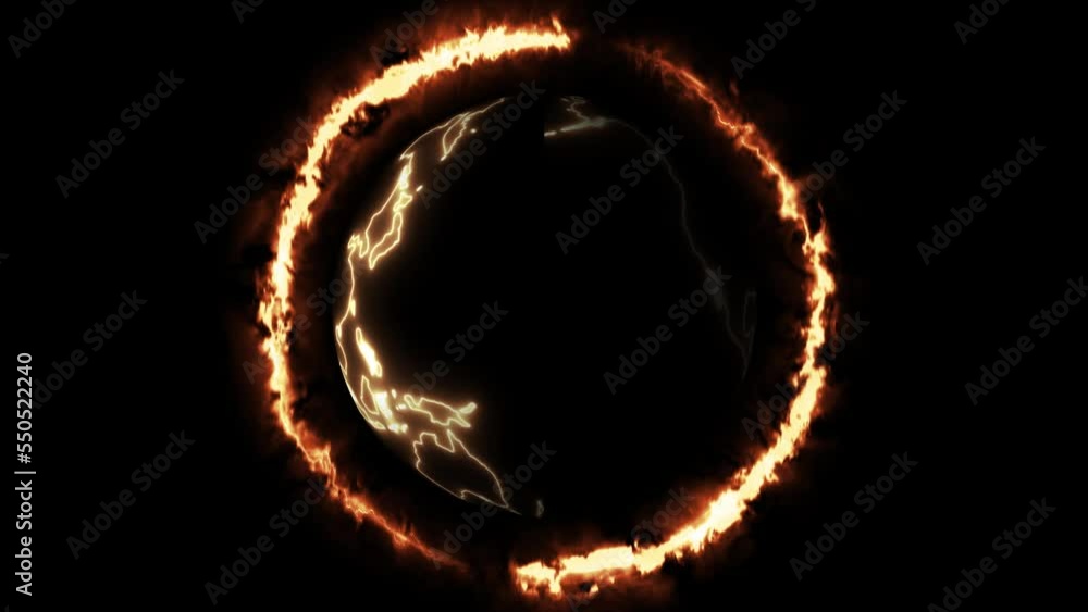 Abstract Energy Orb or Energy Sphere of Earth Moving Dynamically on ...
