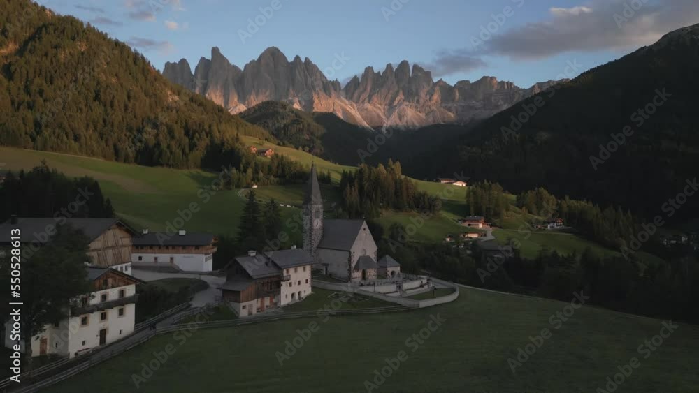 Iconic Santa Maddalena Church in the Dolomites. Famous Church of St ...