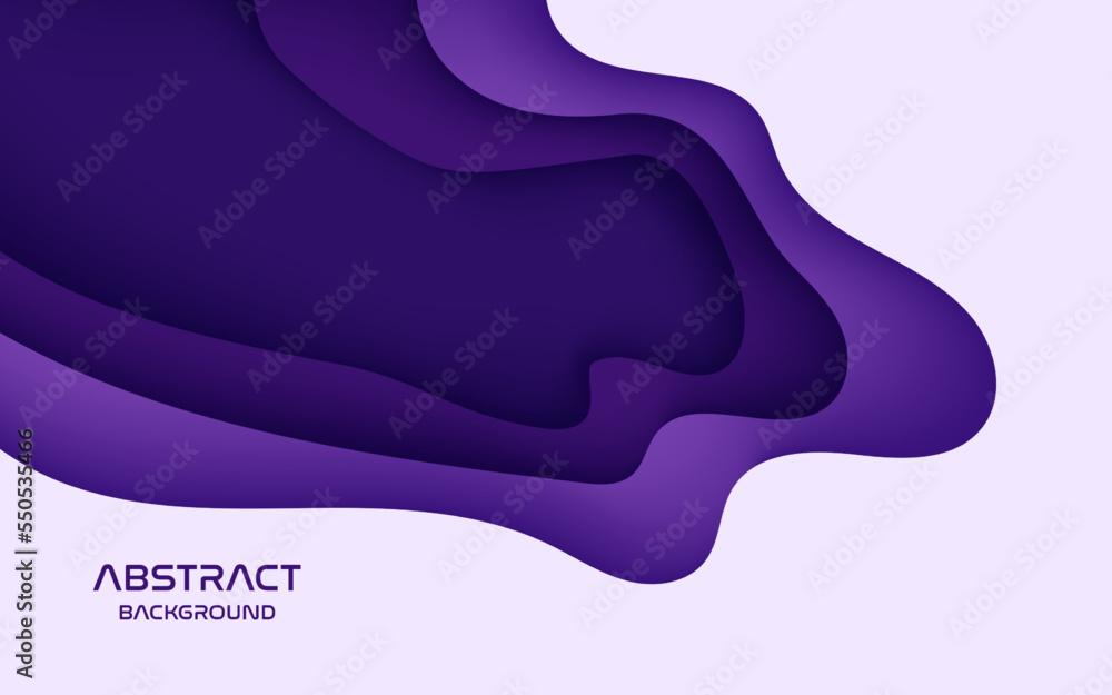 Multi layers purple texture 3D papercut layers in gradient vector ...