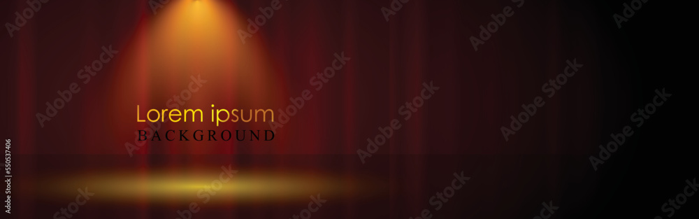 Golden spotlight template of competition position award place with copy ...