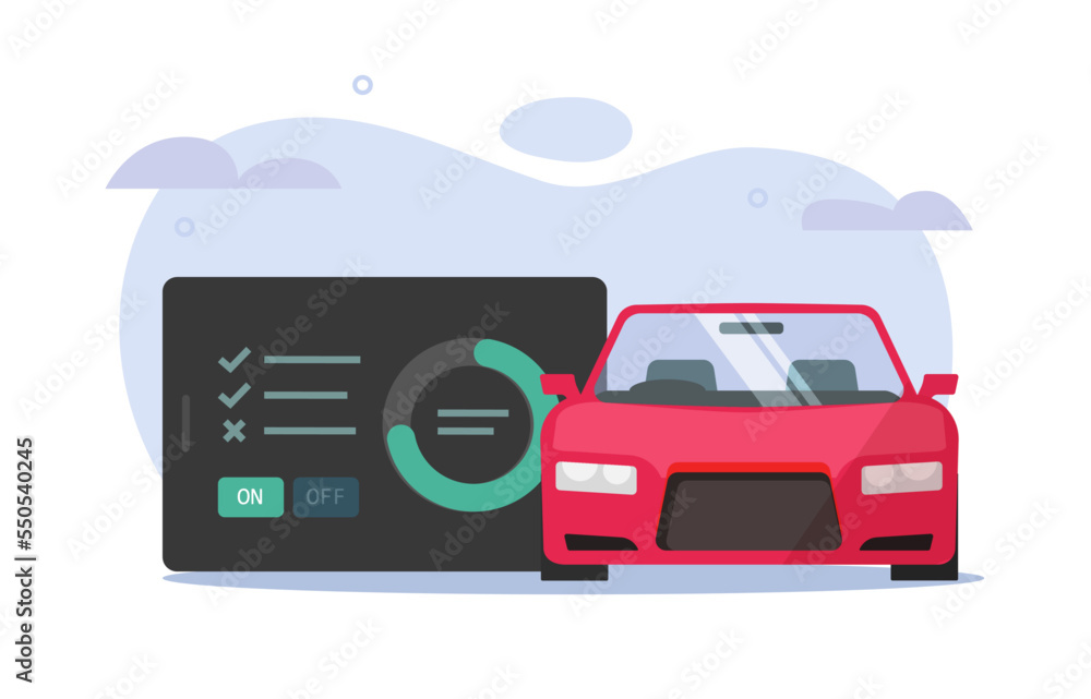 Car diagnostic scanner inspection vector or vehicle obd performance ...