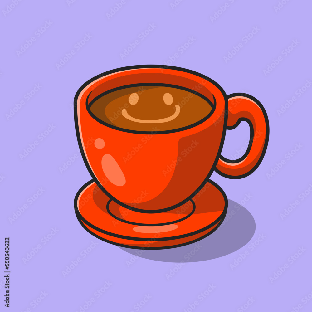 Coffee Time Cartoon Vector Icon Illustration. Food And Drink Icon ...